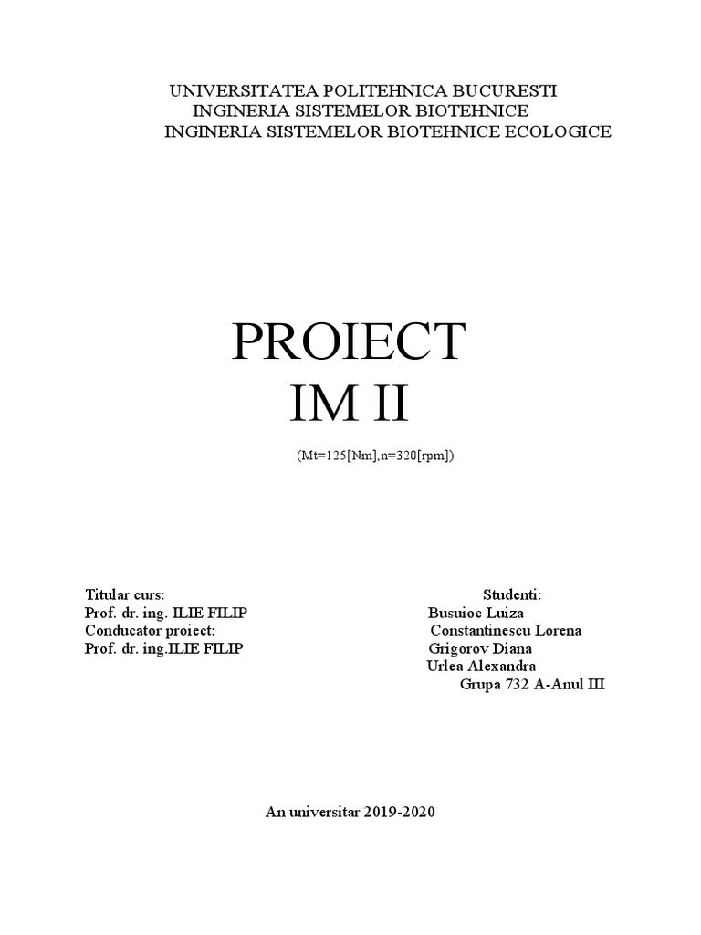 Proiect Im | PDF