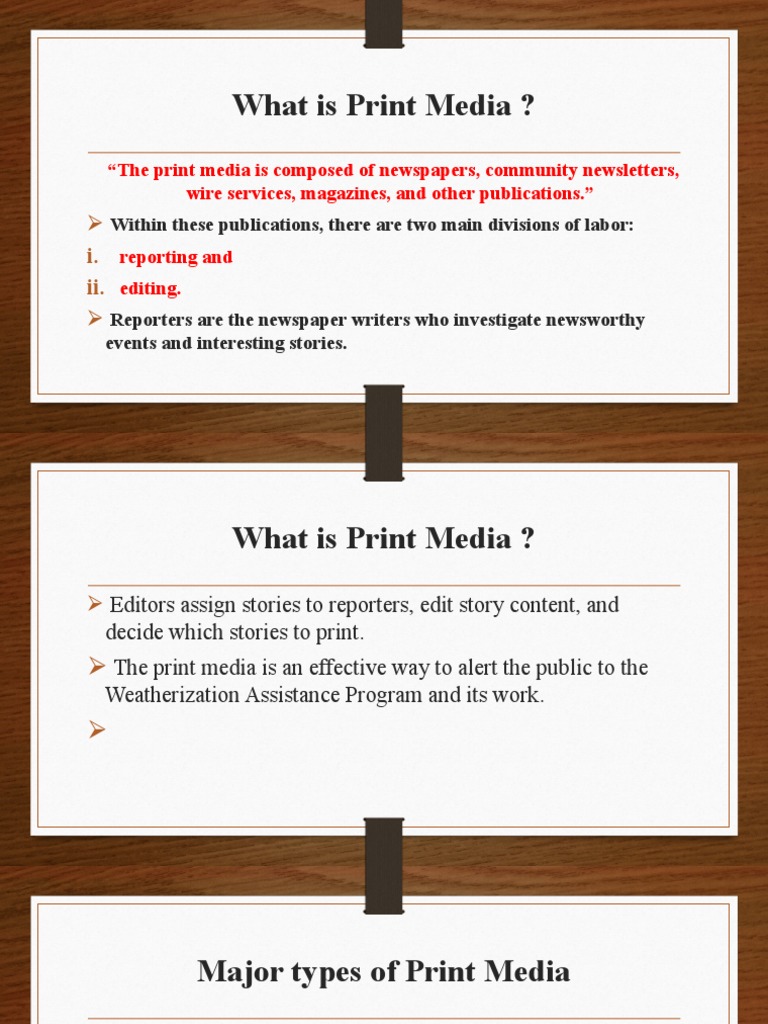 Understanding Print Media Types and History | PDF | Newspapers ...