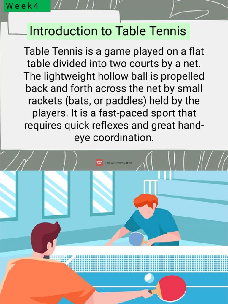 Week 4 - Introduction To Table Tennis | PDF