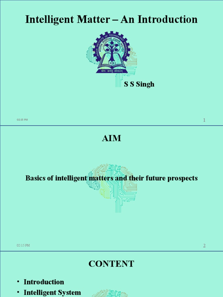 Intelligent Matter | PDF | Information | Artificial Intelligence