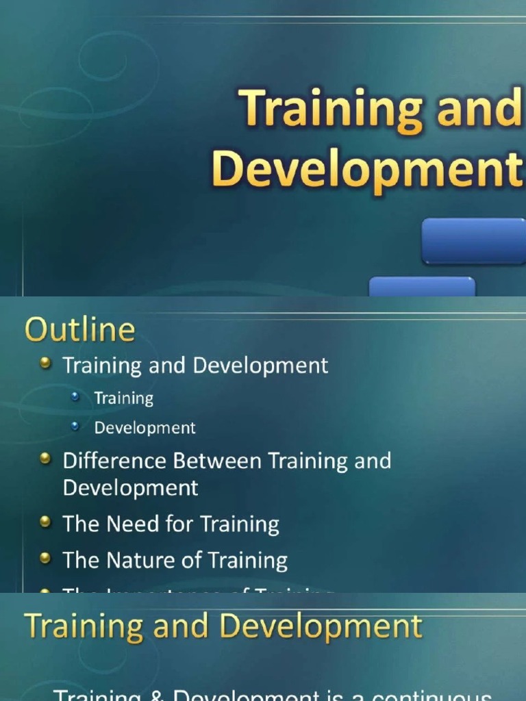 Training and Development | PDF