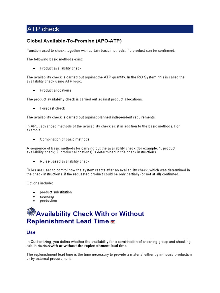 ATP Check RLT Check | PDF