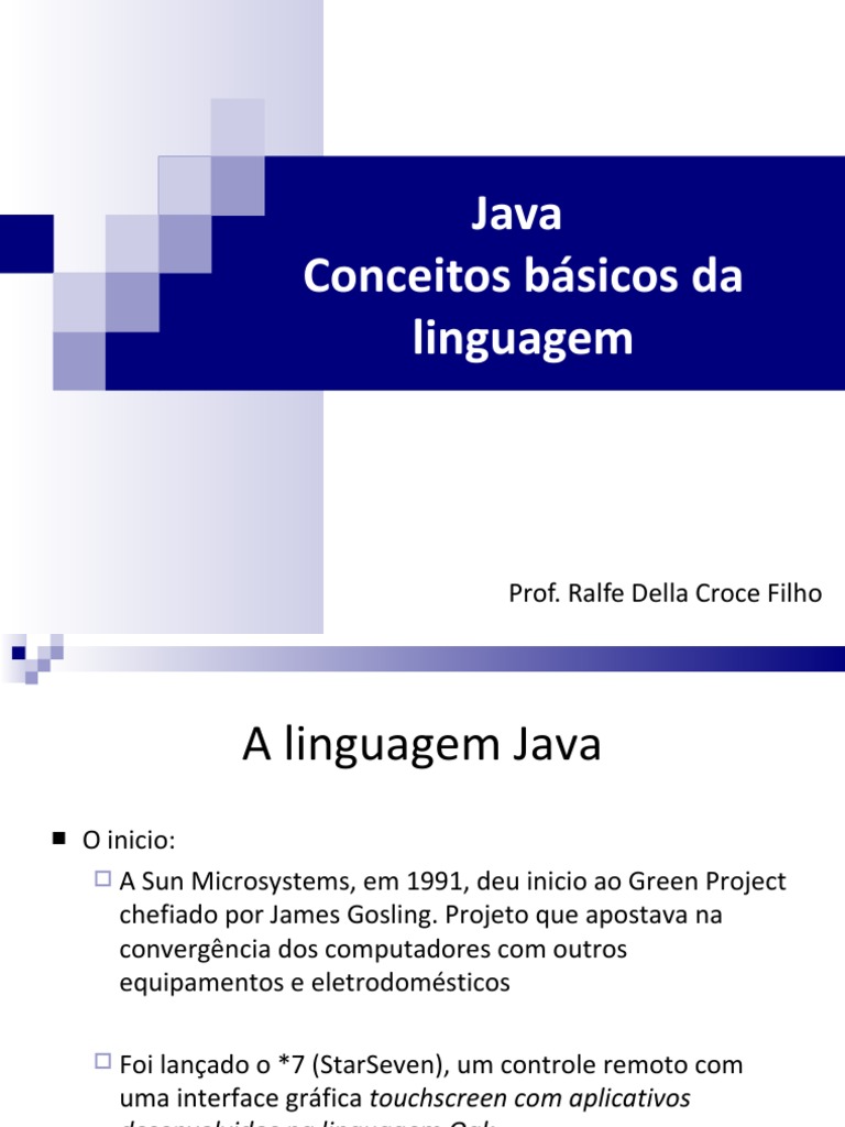 Java - Conceitos Básicos Da Linguagem | PDF | Java (linguagem de ...