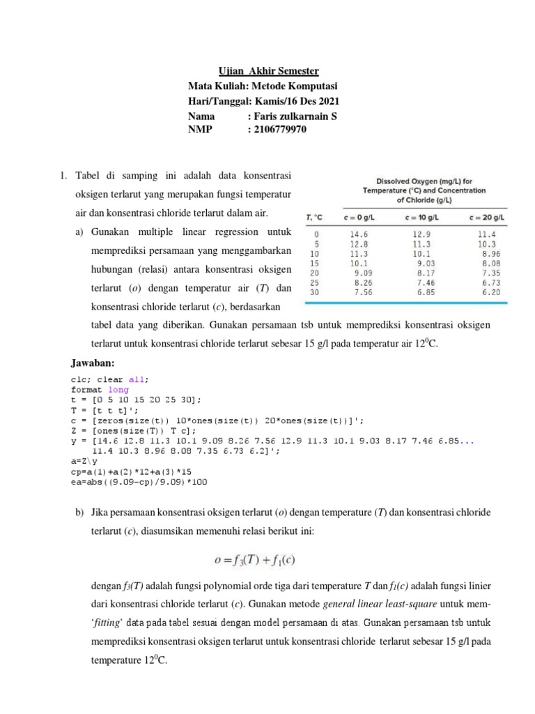 UAS Metode Komputasi | PDF