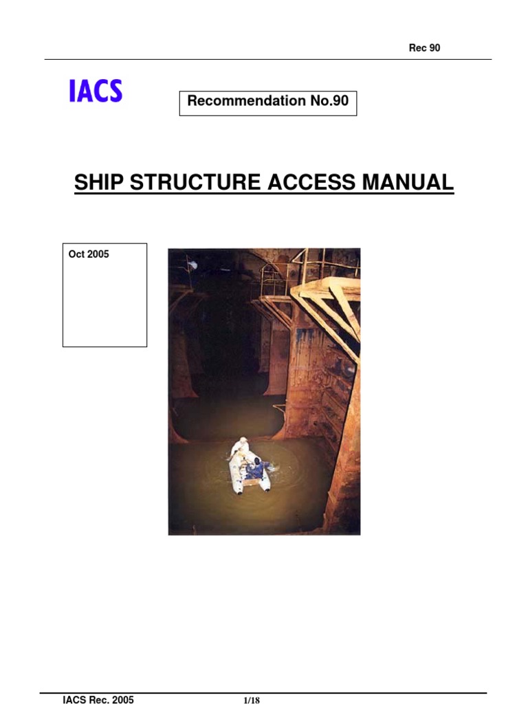 Iacs Ship Structure Access Manual | PDF | Surveying | Corrosion