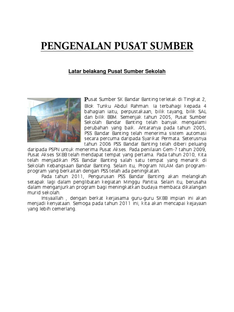 Pengenalan Pusat Sumber | PDF