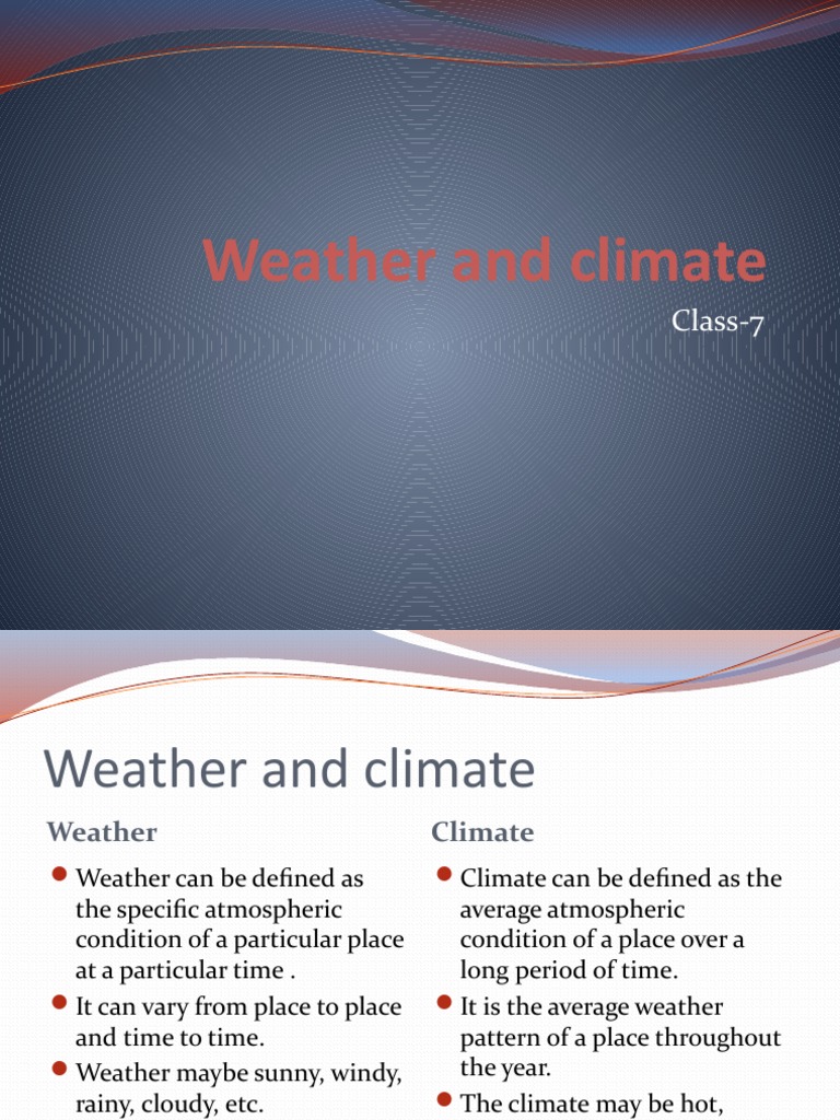 Weather and Climate - Class 7 (Nepali School Curriculum) | PDF ...