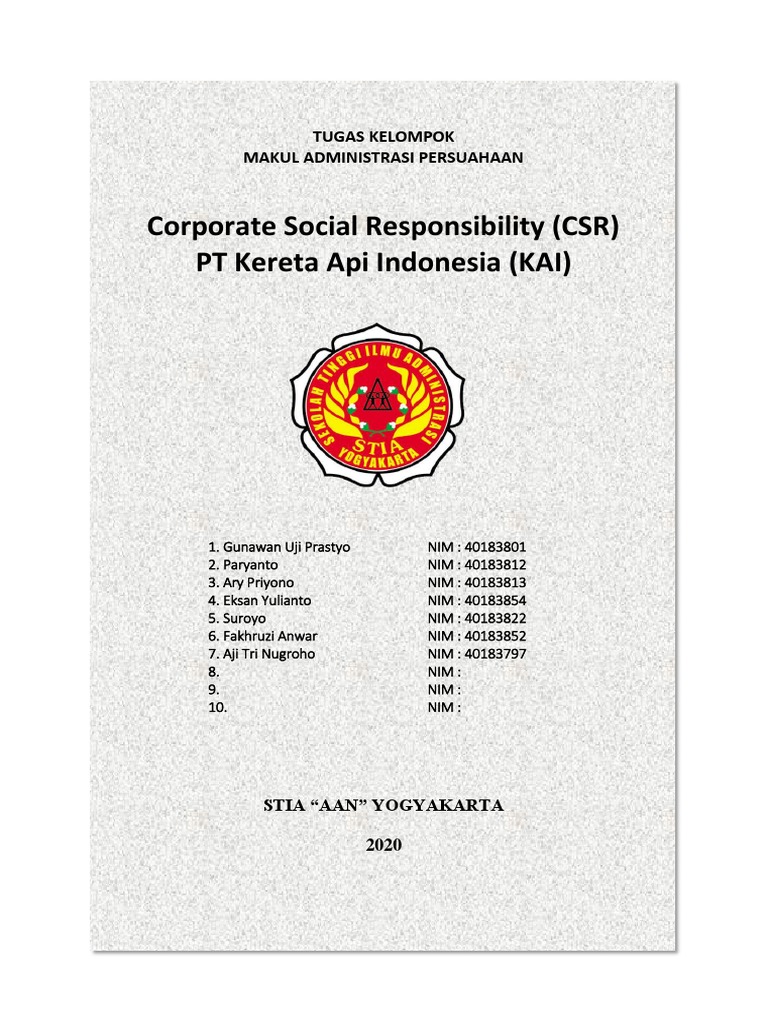 Tugas CSR - Kelompok Jogja 1 | PDF | Bisnis | Pengelolaan Keuangan & Uang