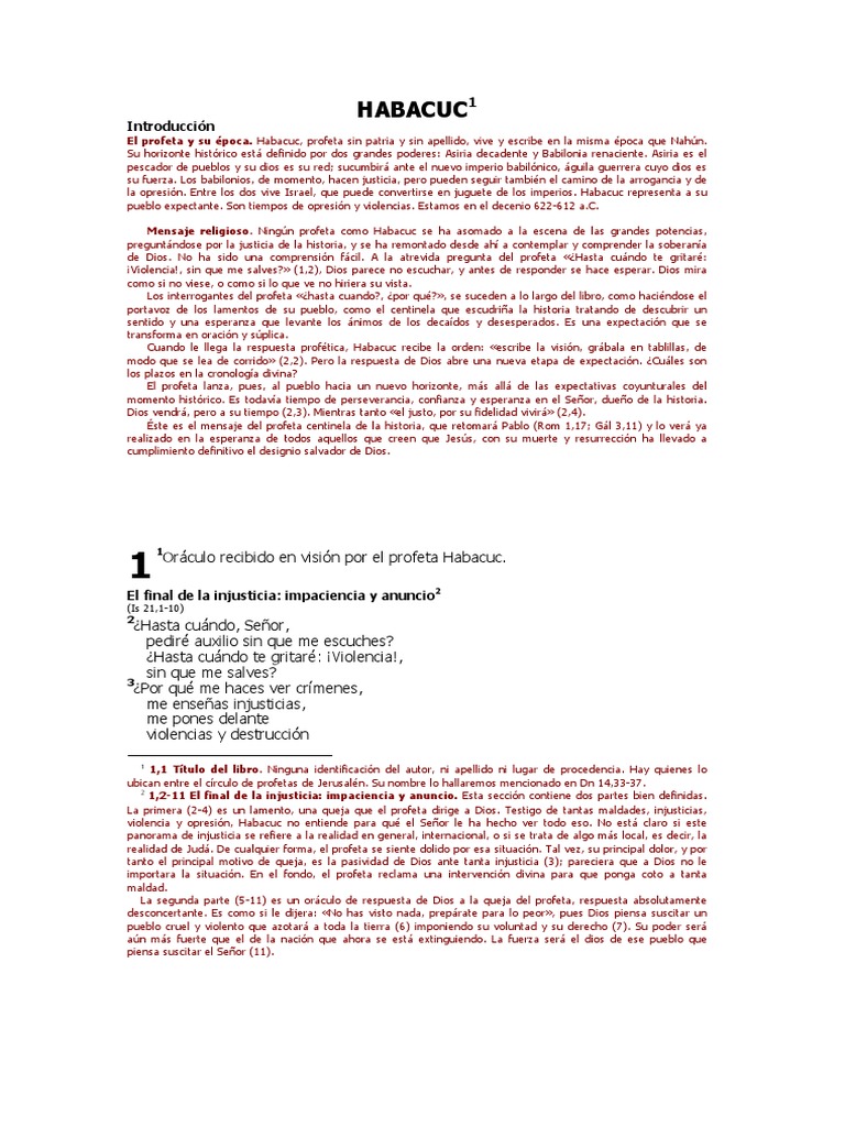 Habacuc Autor Habacuc | PDF | Dios | Asiria