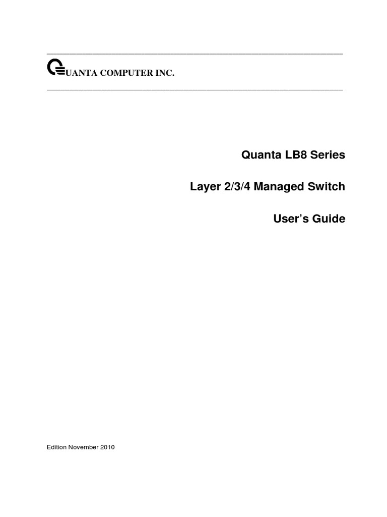 LB8 User Guide | PDF | Network Switch | I Pv6