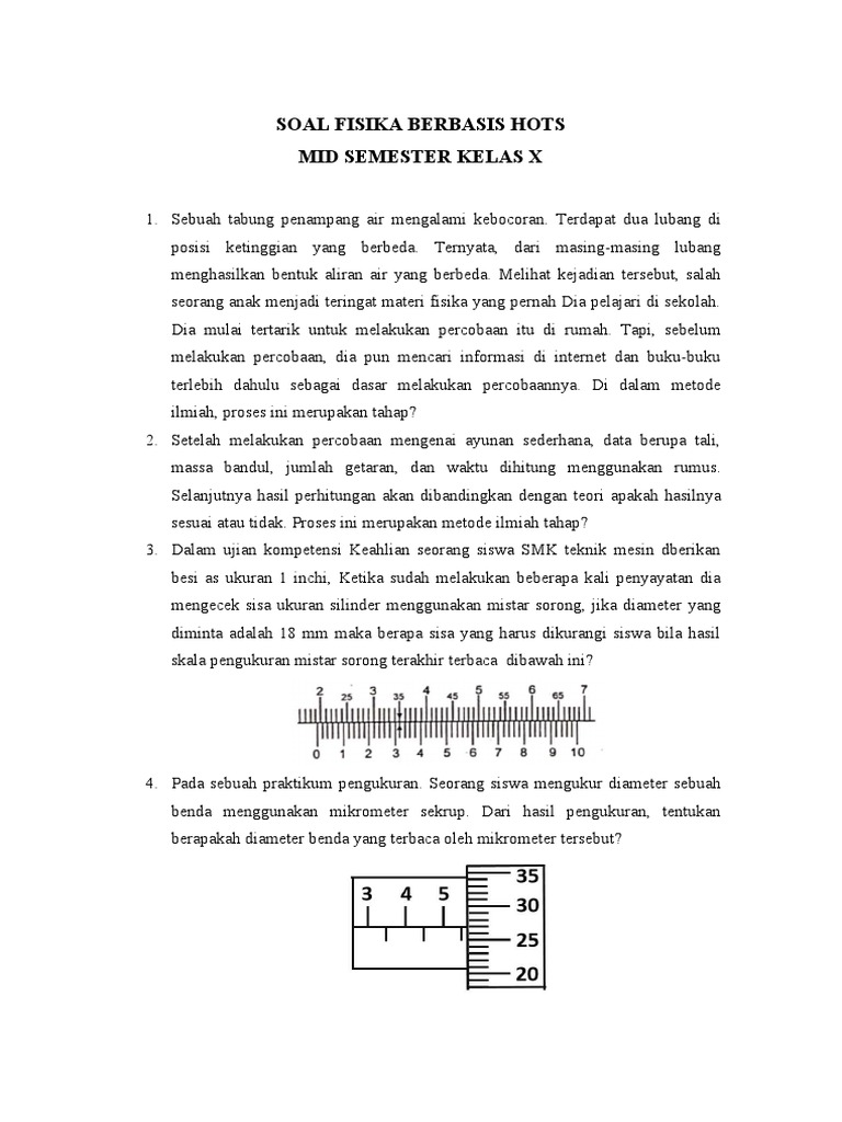 SOAL FISIKA BERBASIS HOT Punya Rina | PDF