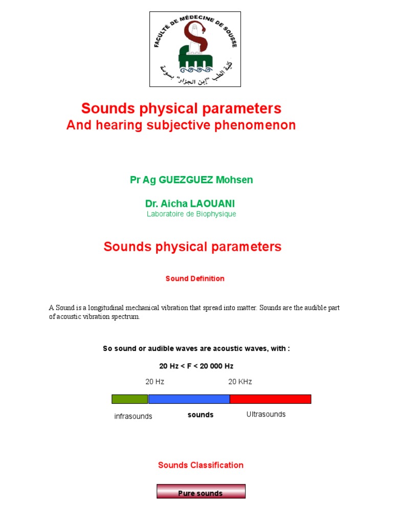 Physical Sound Parameters and Subjective Audition Phenomenon | PDF ...