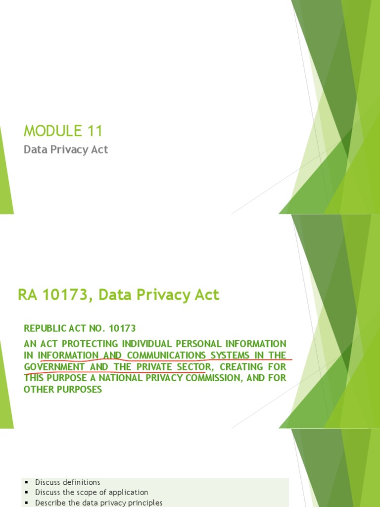 Module 11 Dpa | PDF | Privacy | Information