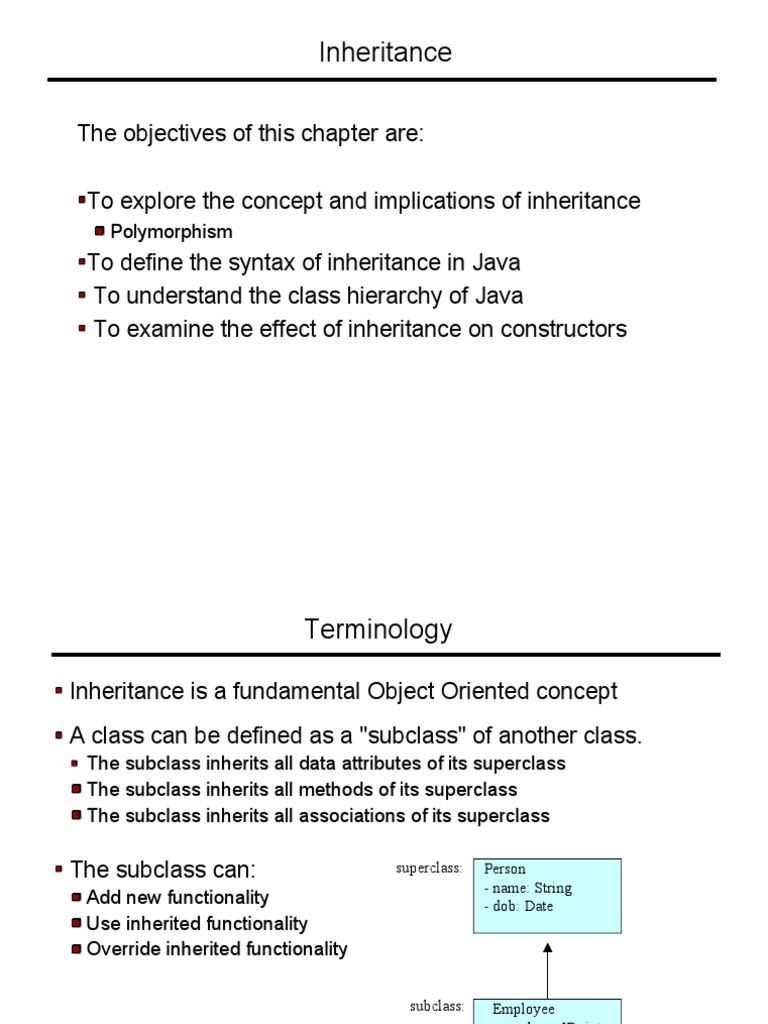 Inheritance Pdf Inheritance Object Oriented Programming Method Computer Programming