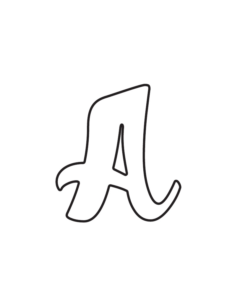 Printable Cursive Bubble Letters Alphabet | PDF