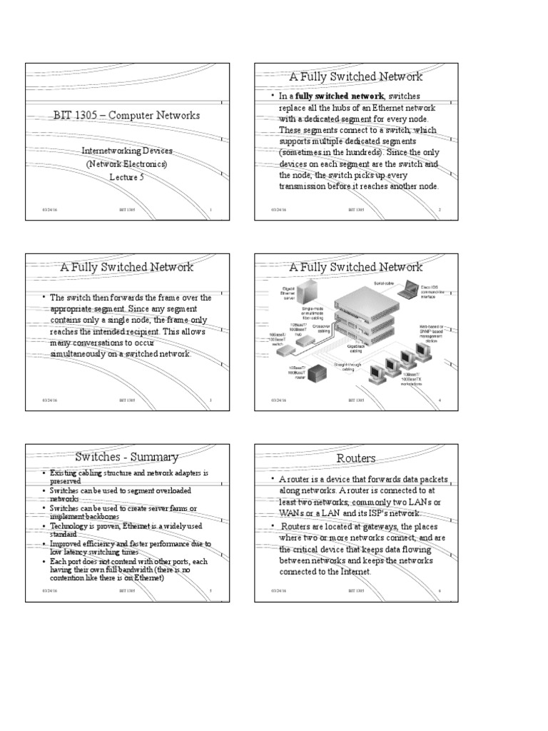 Lecture 6b - Internetworking Devices | PDF | Computer Network | Network Switch