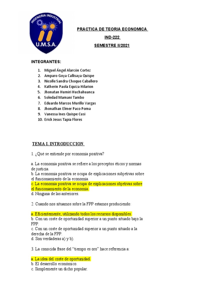 Grupo 6 - Soledad Mamani Tambo | PDF | Oferta (economía) | Oferta y demanda