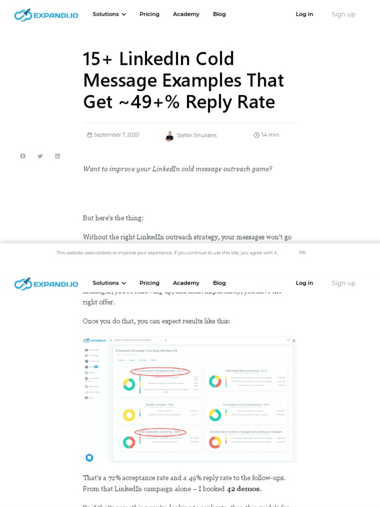 15+ LinkedIn Cold Message Examples That Get - 49+% Reply Rate - Expandi ...