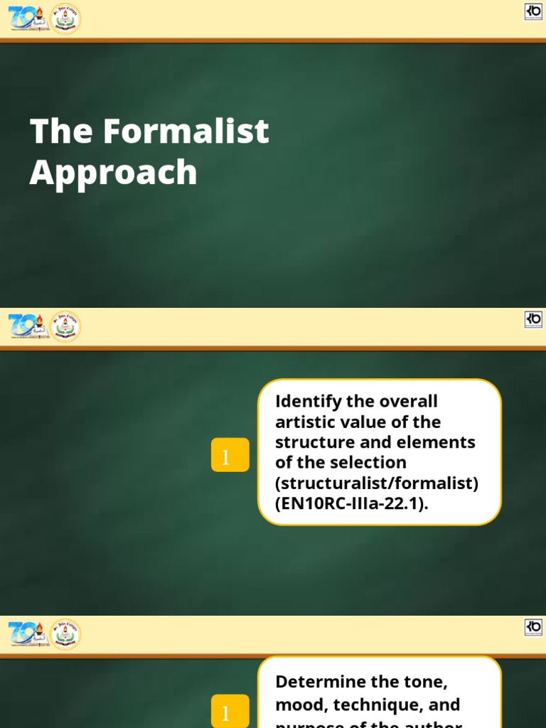 The Formalist Approach 1 | PDF | Narration | Cognition