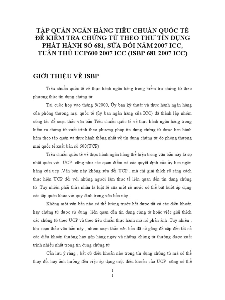 Isbp 681 (Vnmese) | PDF