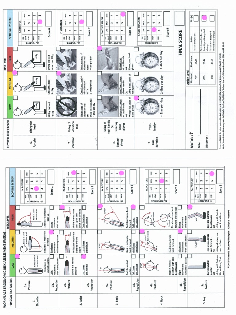 WERA Workplace Ergonomic Risk Assessment | PDF