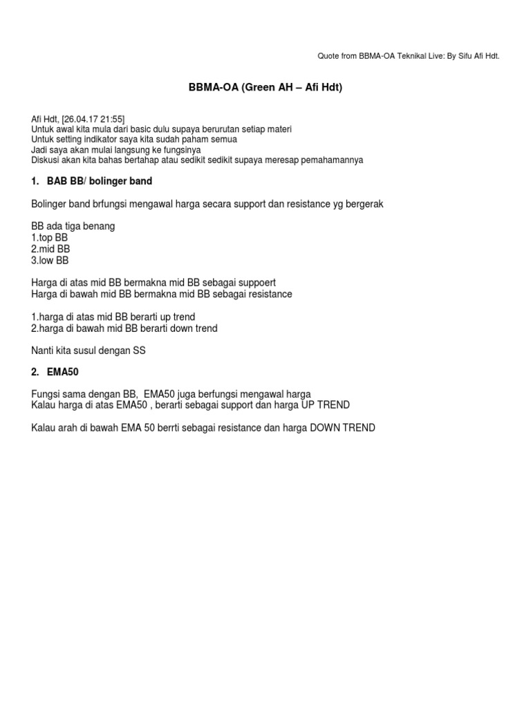 Bbma Oa Komplit | PDF