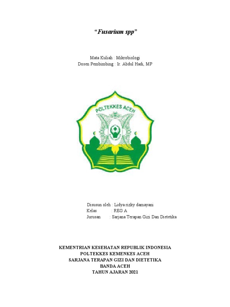 (Fusarium SPP) LIDYA RIZKY No. Absen 15 | PDF