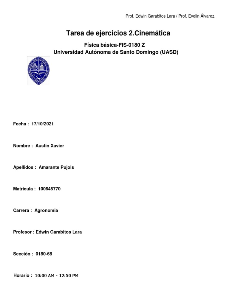 Tarea de Ejercicios 2 | PDF