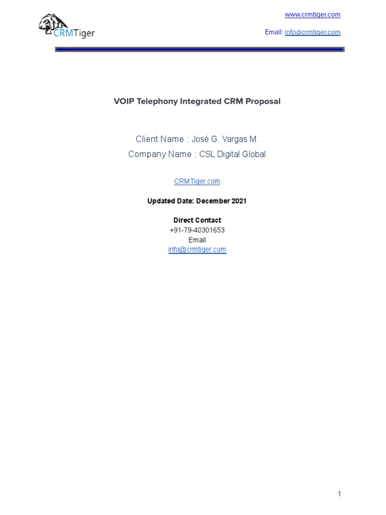 Vtiger - ViciDial Integration Proposal - CSL Digital Global | PDF ...