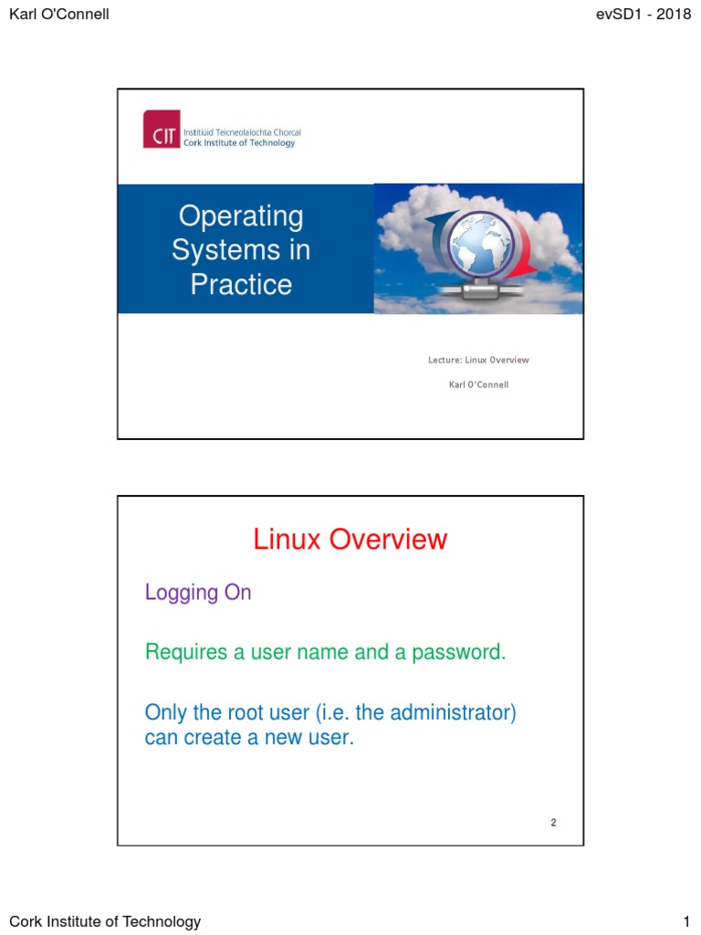 Operating Systems in Practice: Linux Overview | PDF | Computer File | Superuser