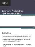 Interview Protocol - Template | PDF