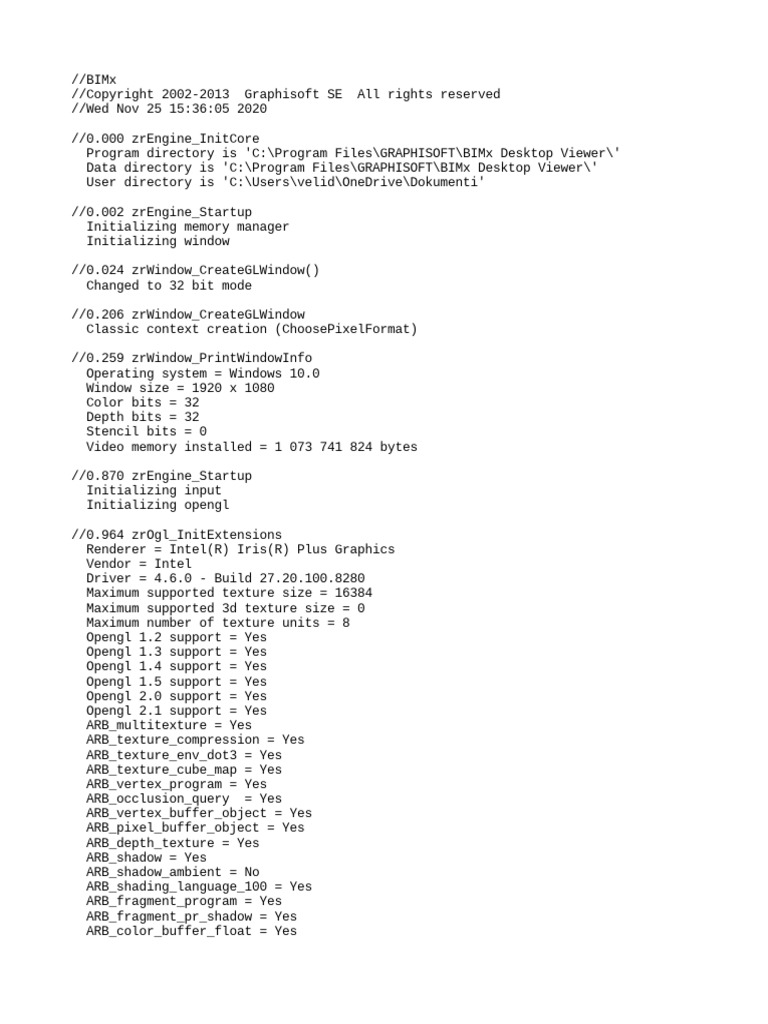 BIMx Log | PDF | Operating System | Software