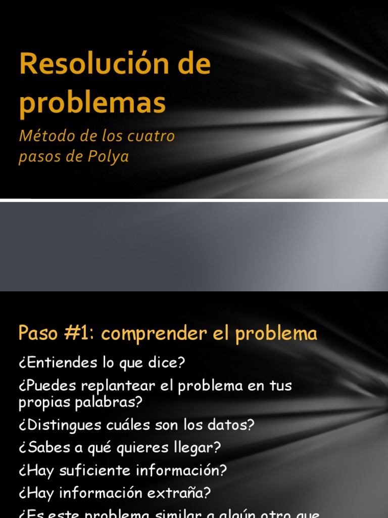 Cuatro Pasos de Polya | PDF | Crecimiento personal y profesional ...