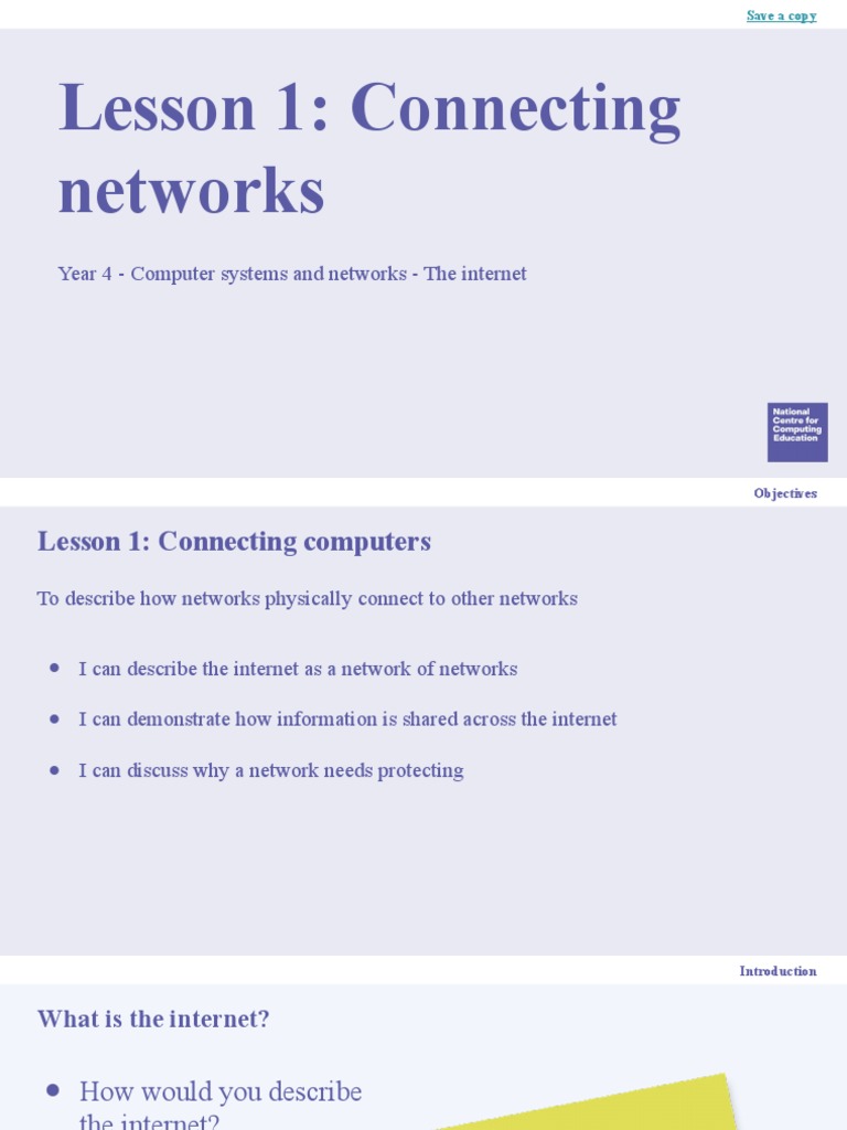 L1 Slides - The Internet - Y4 | PDF | Computer Network | Internet