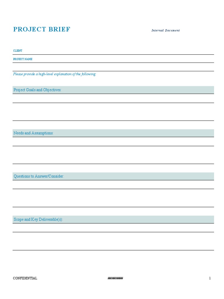 Project Brief Template | PDF