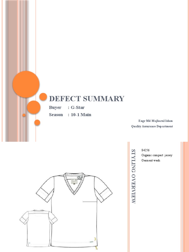 Garment Defect Summary and Analysis | PDF | Seam (Sewing) | Sewing