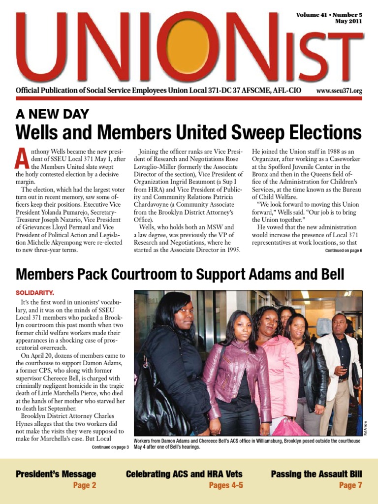 Unionist May 2011 | PDF | American Federation Of State, County And ...