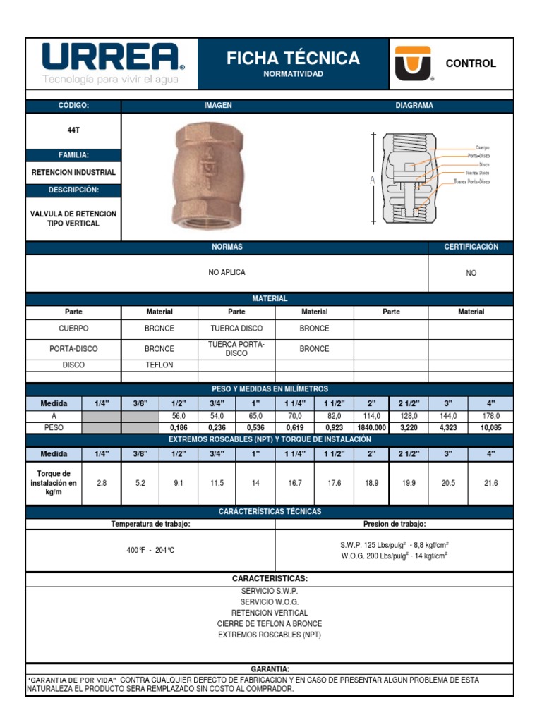 44T.13 Urrea | PDF | Metrología