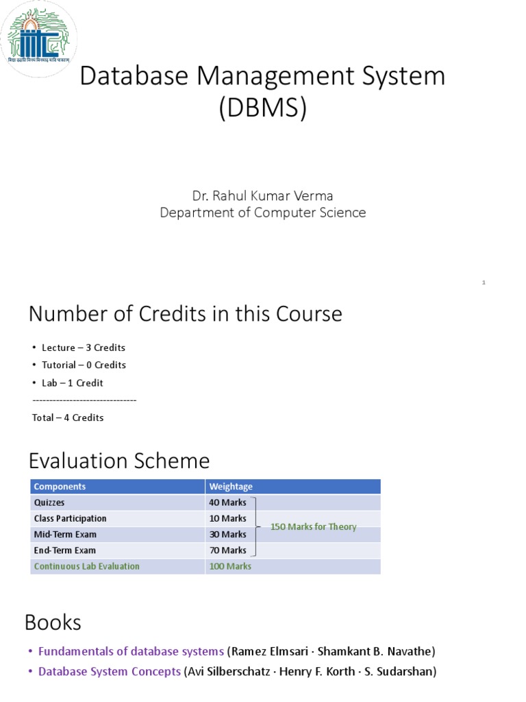 DBMS Lectures Compile | Download Free PDF | Databases | Data Model