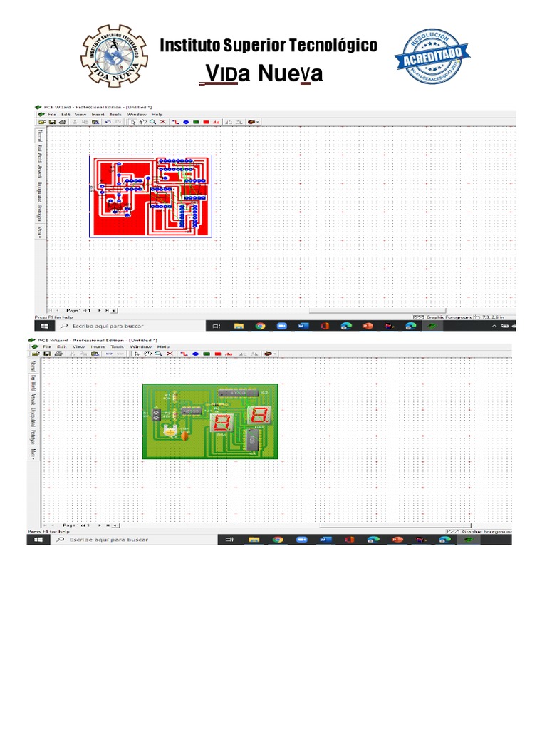 Circuito Contador (PCB Wizard) | PDF