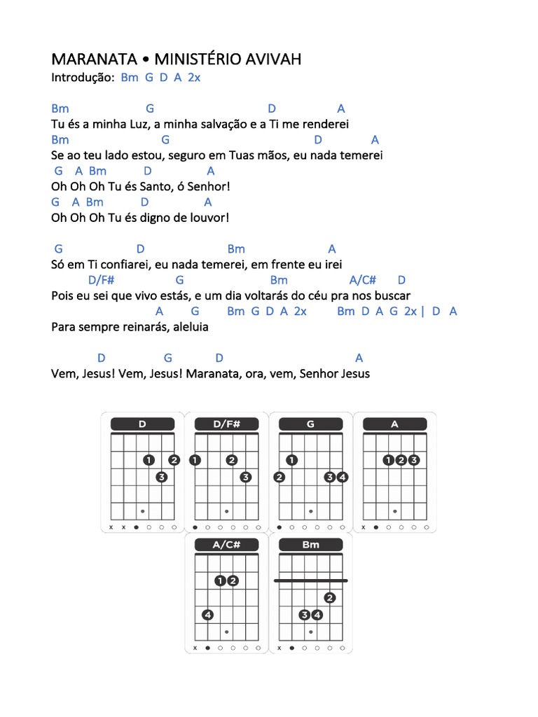 Maranata - Ministério Avivah (D) | PDF