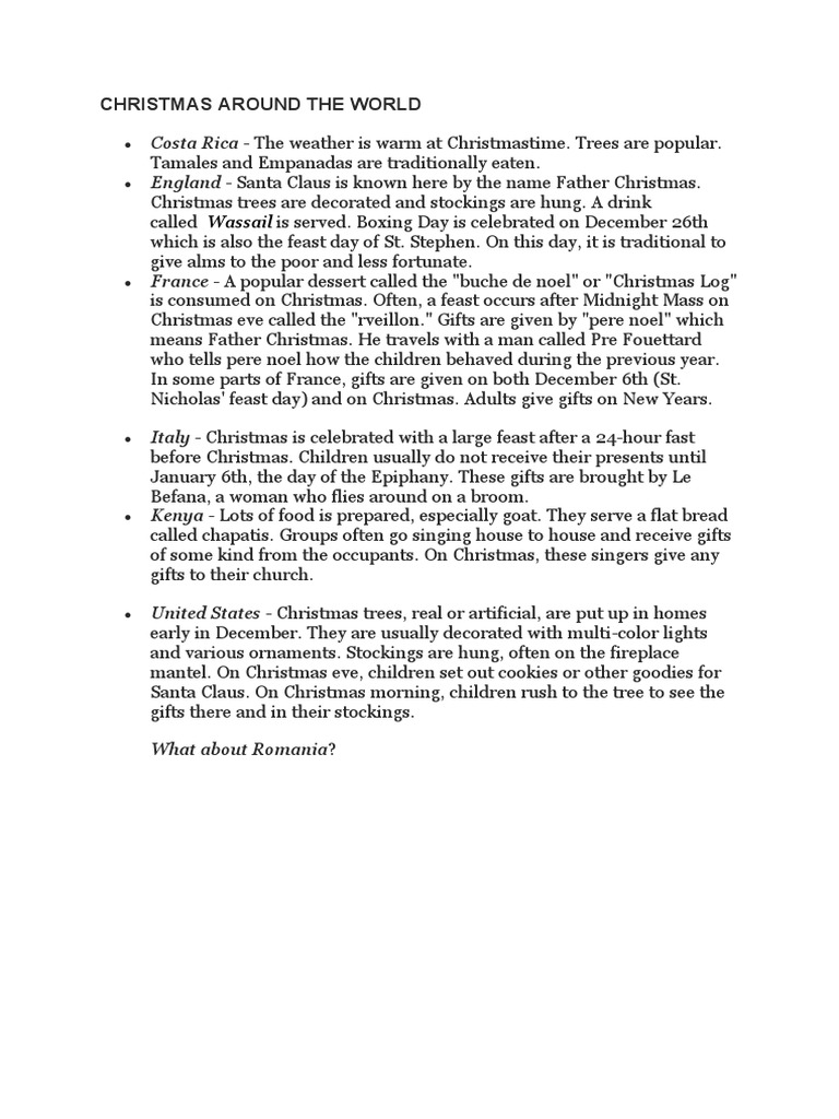 Christmas Around The World | PDF | Social Science | Religion & Spirituality