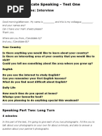 Fce Speaking Cards | PDF | Languages