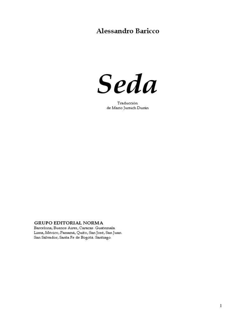 Alessandro Baricco Seda | PDF