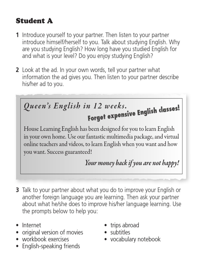 Speaking Tasks 1 B1 | PDF | English Language | Human Communication