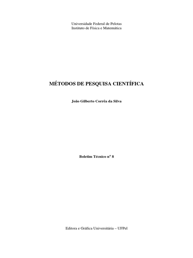 Métodos De Pesquisa Científica Pdf Amostragem Estatística