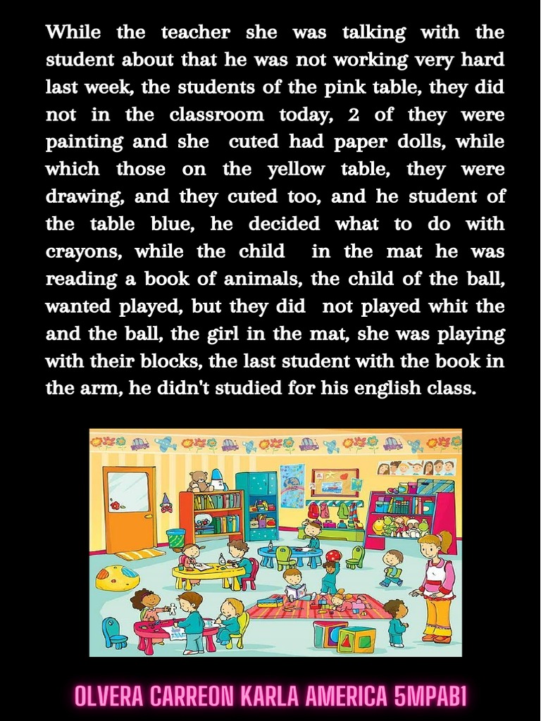 Descriptive Text With Past Progressive and Past Simple | PDF | Language ...