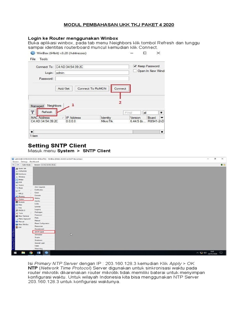 Modul Pembahasan Ukk TKJ Paket 4 2020 | PDF
