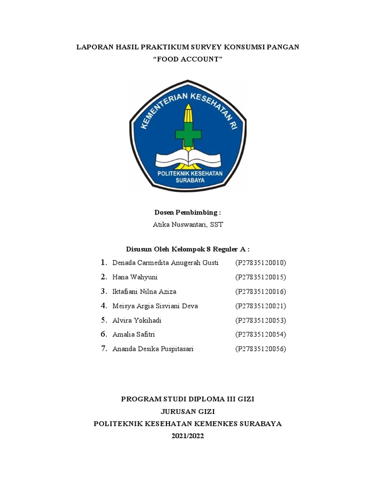 Praktikum Food Account: Analisis Konsumsi Pangan | PDF | Memasak ...