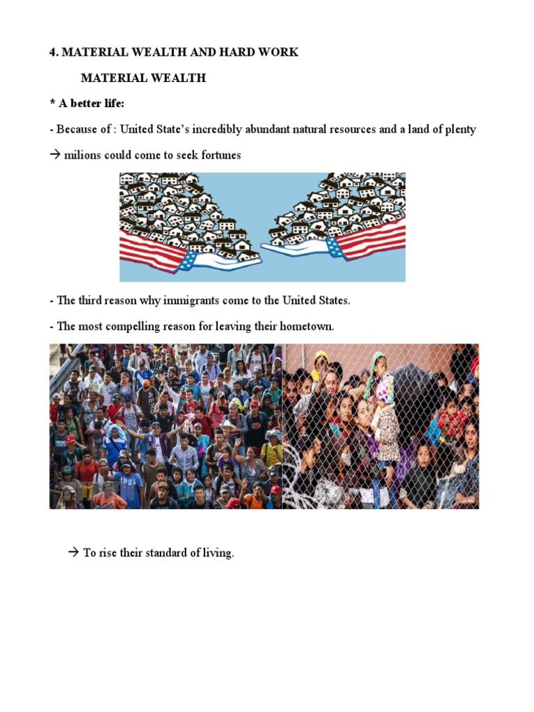 Material Wealth and Hard Work Material Wealth A Better Life | Download ...